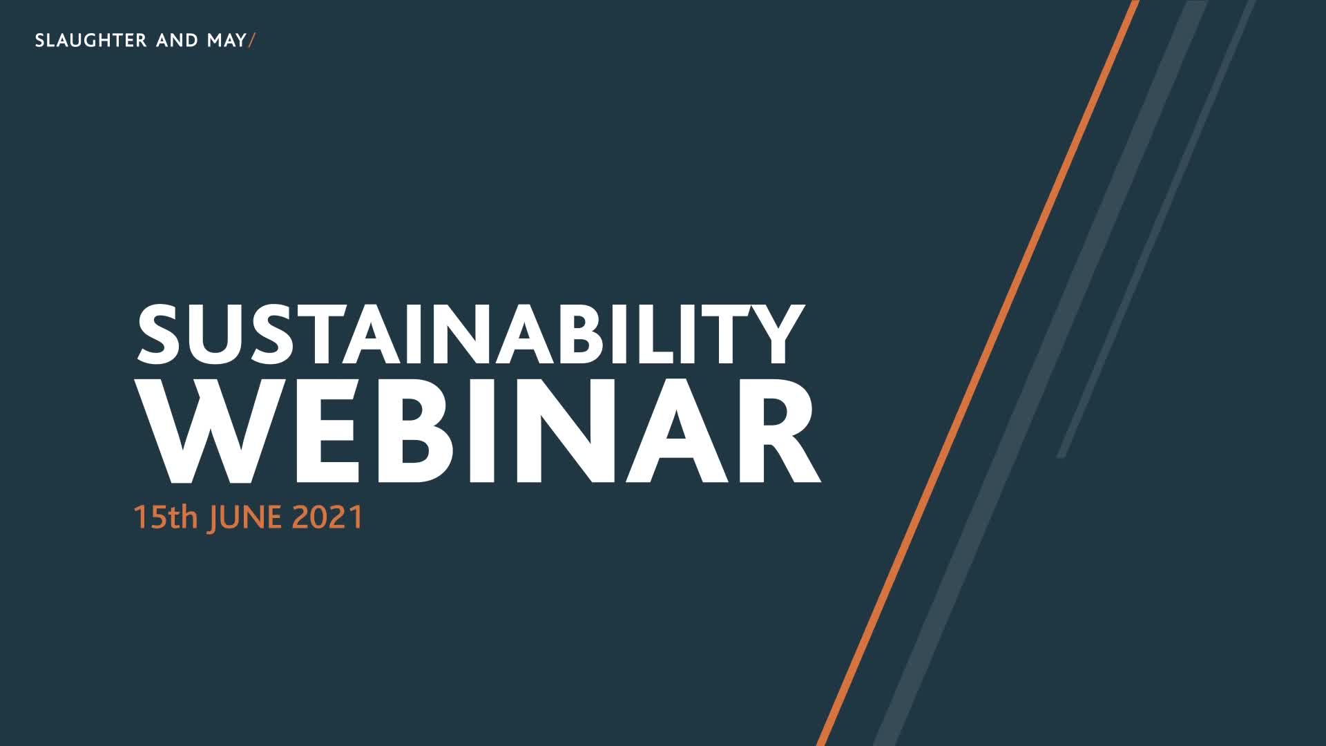 Introduction (Sustainability Webinar)